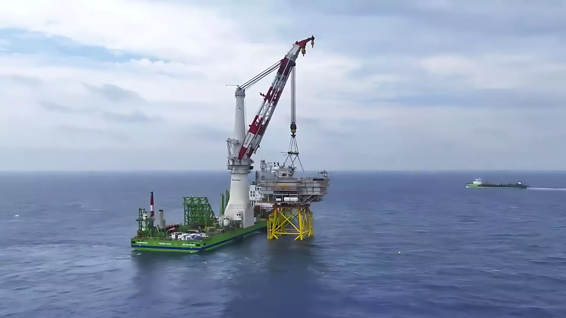 First marine substation of the Hai Long project is installed in Taiwan