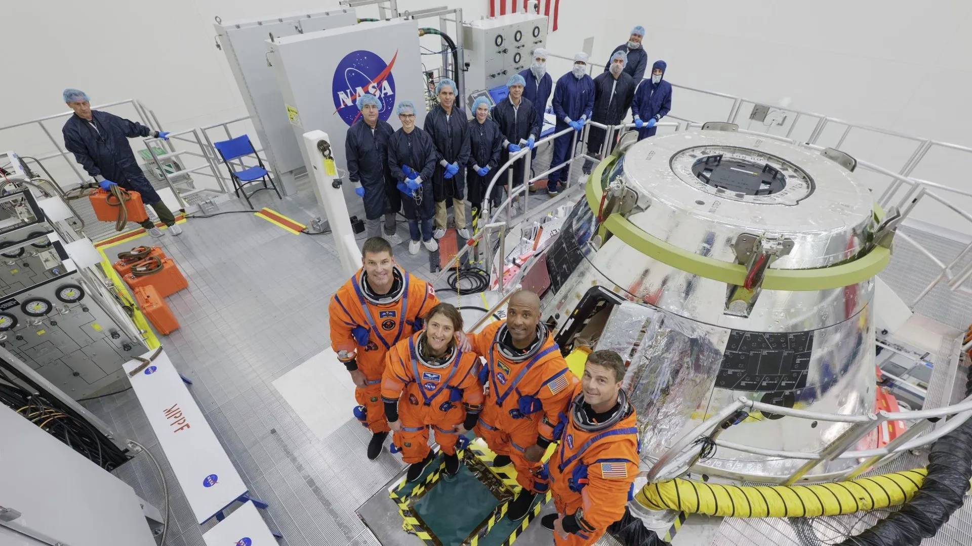 Artemis II crew prepares on Orion spacecraft