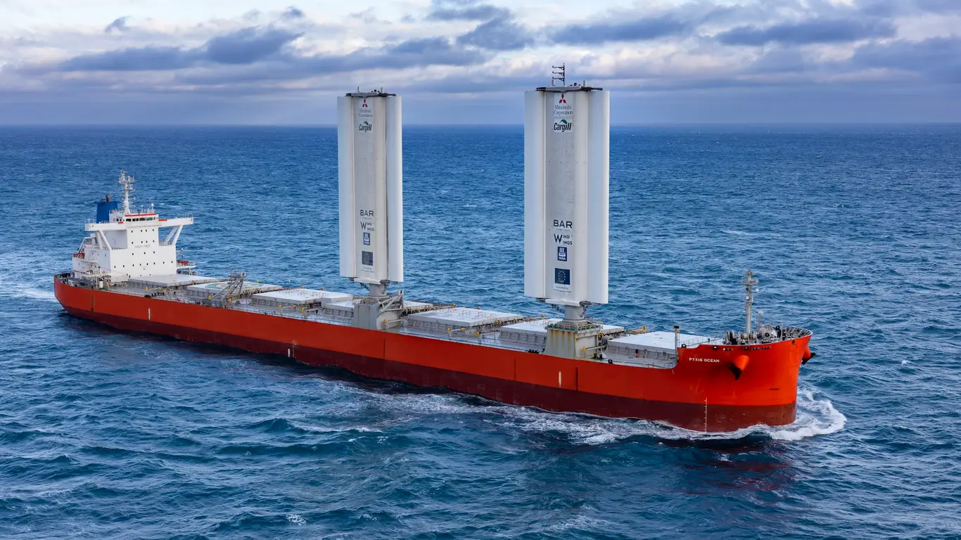 Sails of Pyxis Ocean vessel generated fuel savings