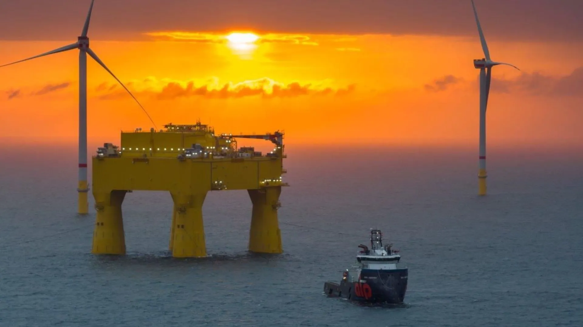 DolWin epsilon platform installed in the North Sea