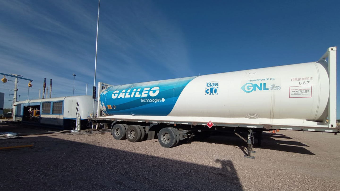 Galileo Technologies opera un nuevo gasoducto virtual de GNL en Argentina - Inspenet
