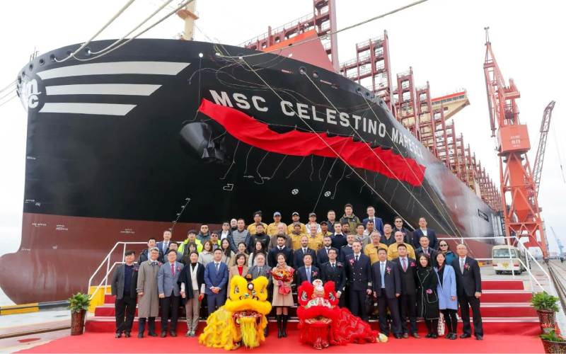 MSC receives ship "MSC Celestino Maresca" of 24,116 TEUs